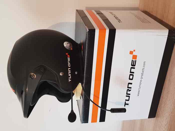 Casque FIA jet Turn-one Jet-RS intercome STILO WRC noir mat, SNELL ...