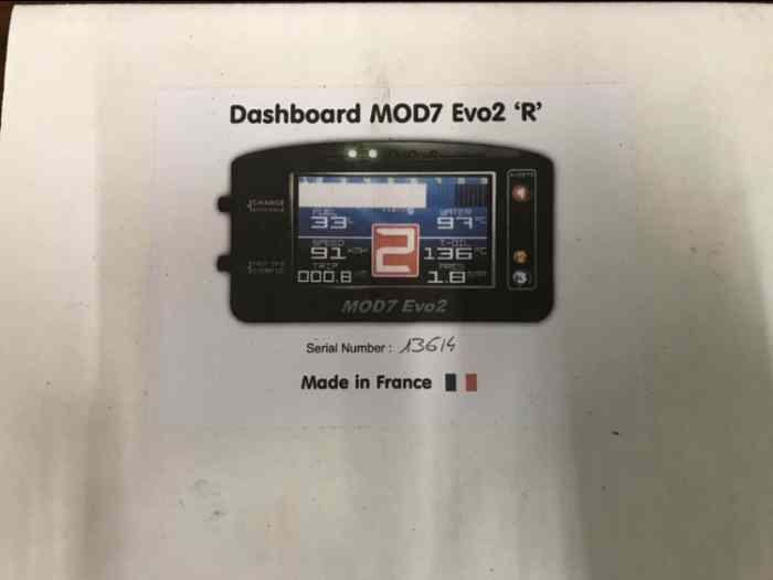 Dashboard mod7 evo2 r + afficheur séquentielle - pièces et voitures de course à vendre, de ...