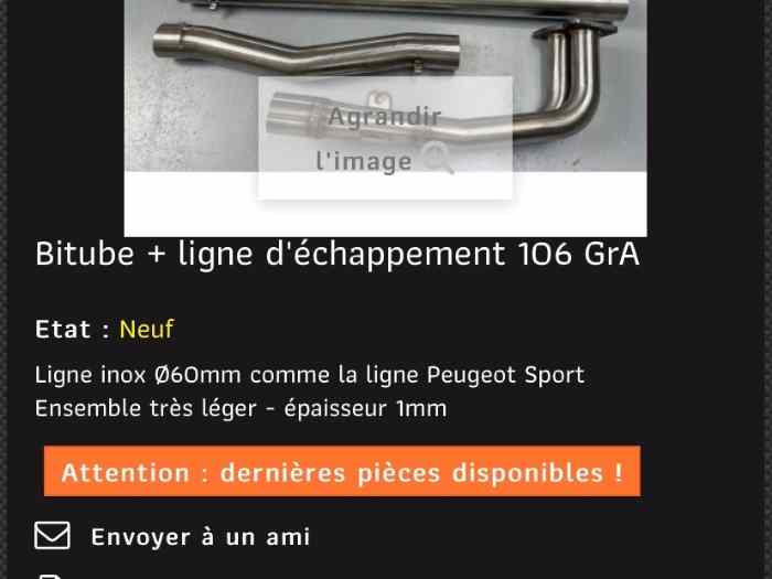 Ligne gr A avec bi tube neuf 106 - pièces et voitures de course à ...
