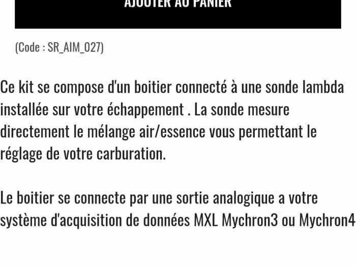 AIM LCU ONE interface lambda - pièces et voitures de course à vendre, de rallye et de circuit.