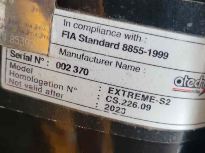 2 sièges baquets atech racing extrême s2 - pièces et voitures de course ...