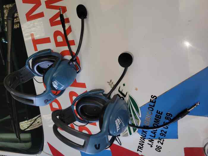 Casques de liaison terratrip + un kit oreillette casque jet - pièces et ...